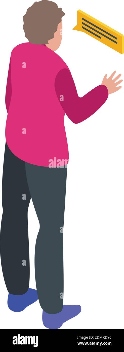 Chat assignment icon. Isometric of chat assignment vector icon for web ...