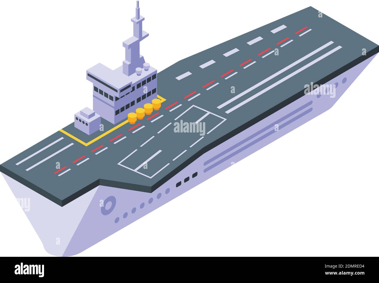 Force aircraft carrier icon. Isometric of force aircraft carrier vector ...