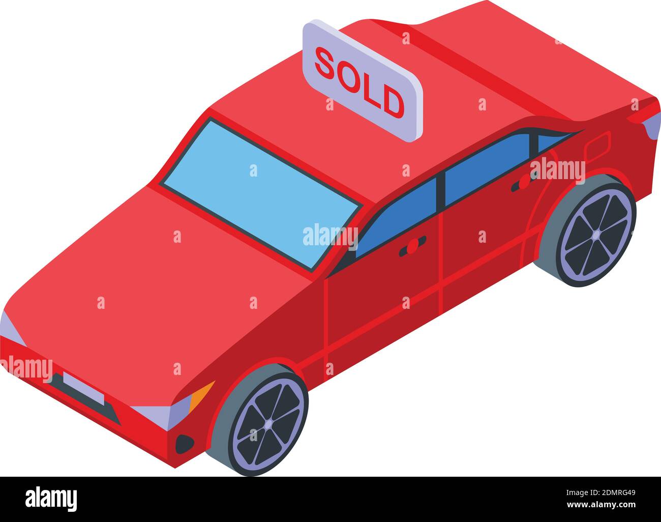 Monetization car sold icon. Isometric of monetization car sold vector ...