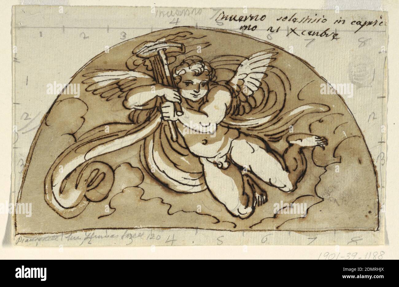 Winged putto bending hi-res stock photography and images - Alamy