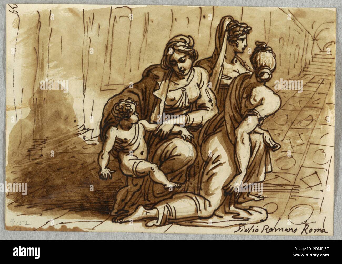 Group of Figures, Study the Donation, after Giulio Romano, Felice Giani ...