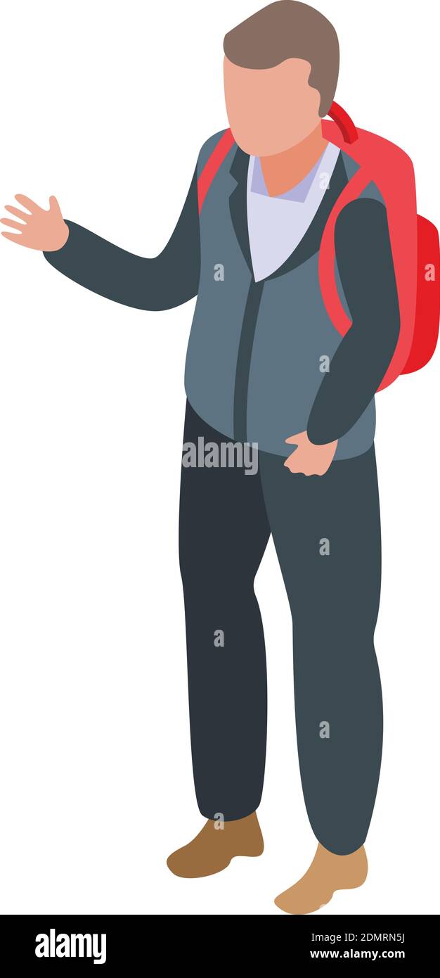 School boy assignment icon. Isometric of school boy assignment vector ...