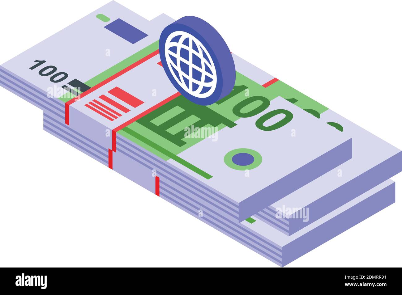 Monetization cash icon. Isometric of monetization cash vector icon for ...