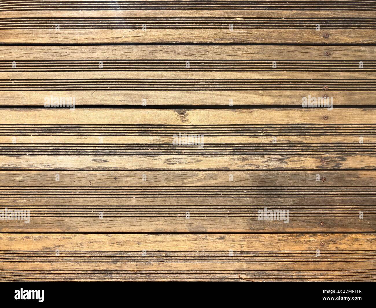 A texture of an old wooden deck board Stock Photo - Alamy
