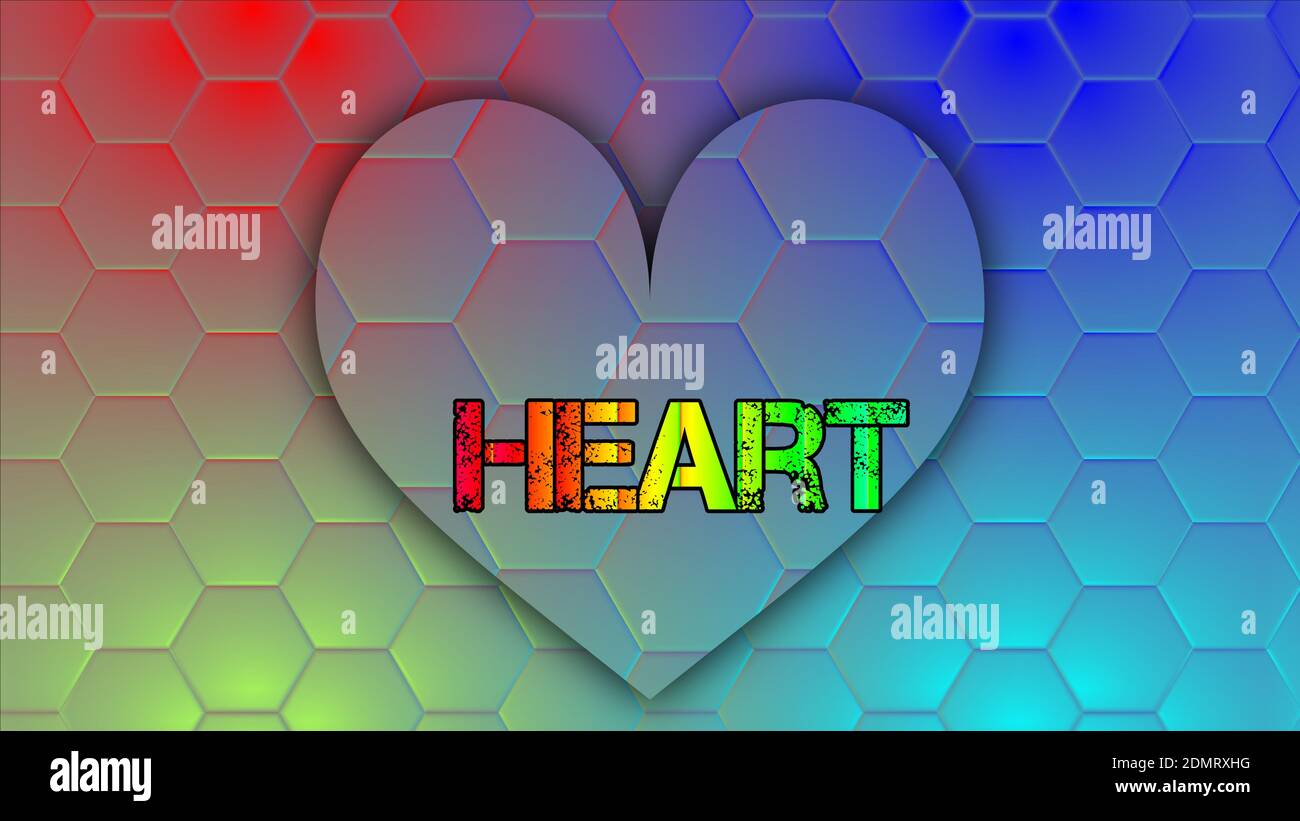 Heart (typography and pattern) design made with the help of graphics ...