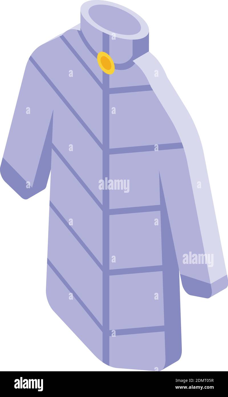 Mink fur coat icon. Isometric of mink fur coat vector icon for web ...