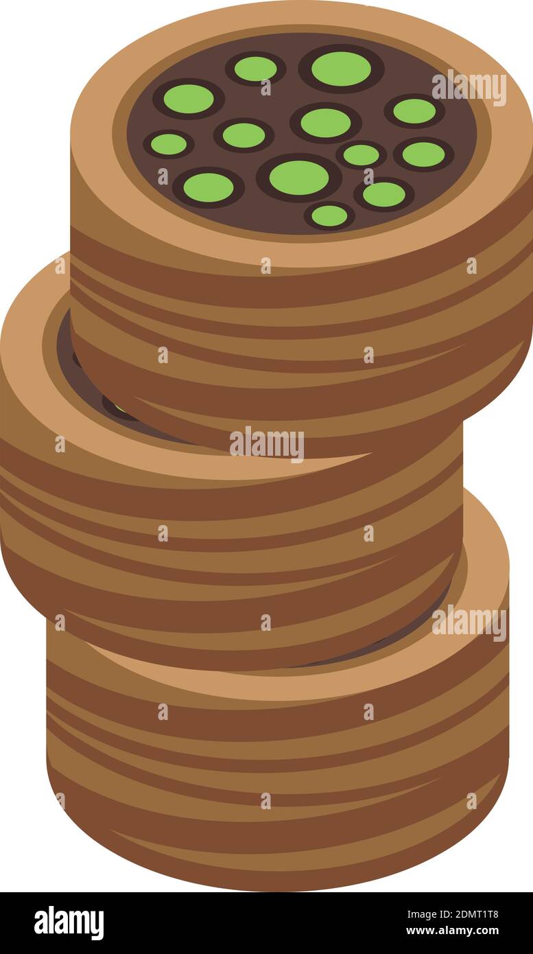 Turkish delight icon. Isometric of turkish delight vector icon for web ...