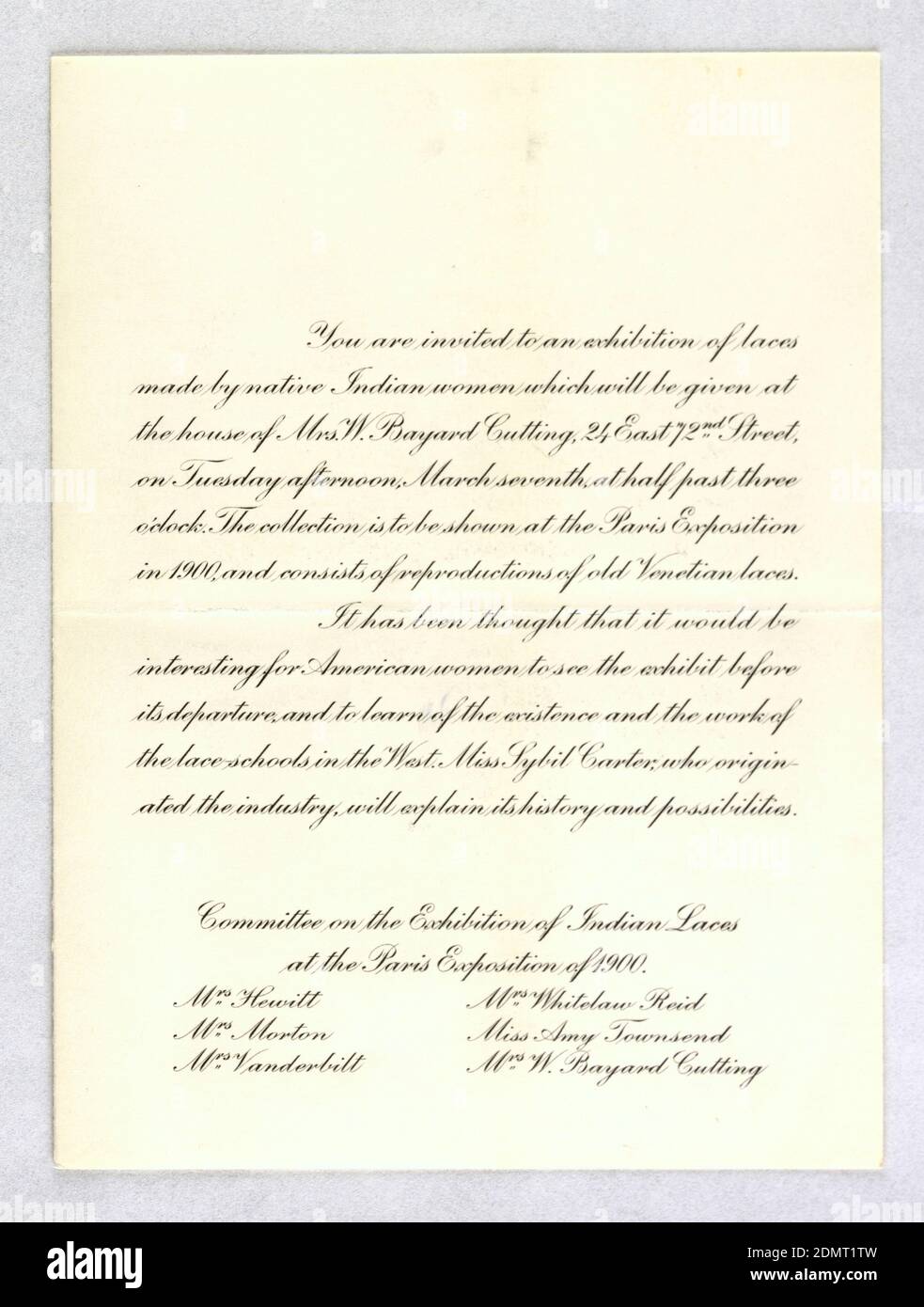 Pamphlets, invitation, ca. 1900, lace, Pamphlets, invitation Stock ...