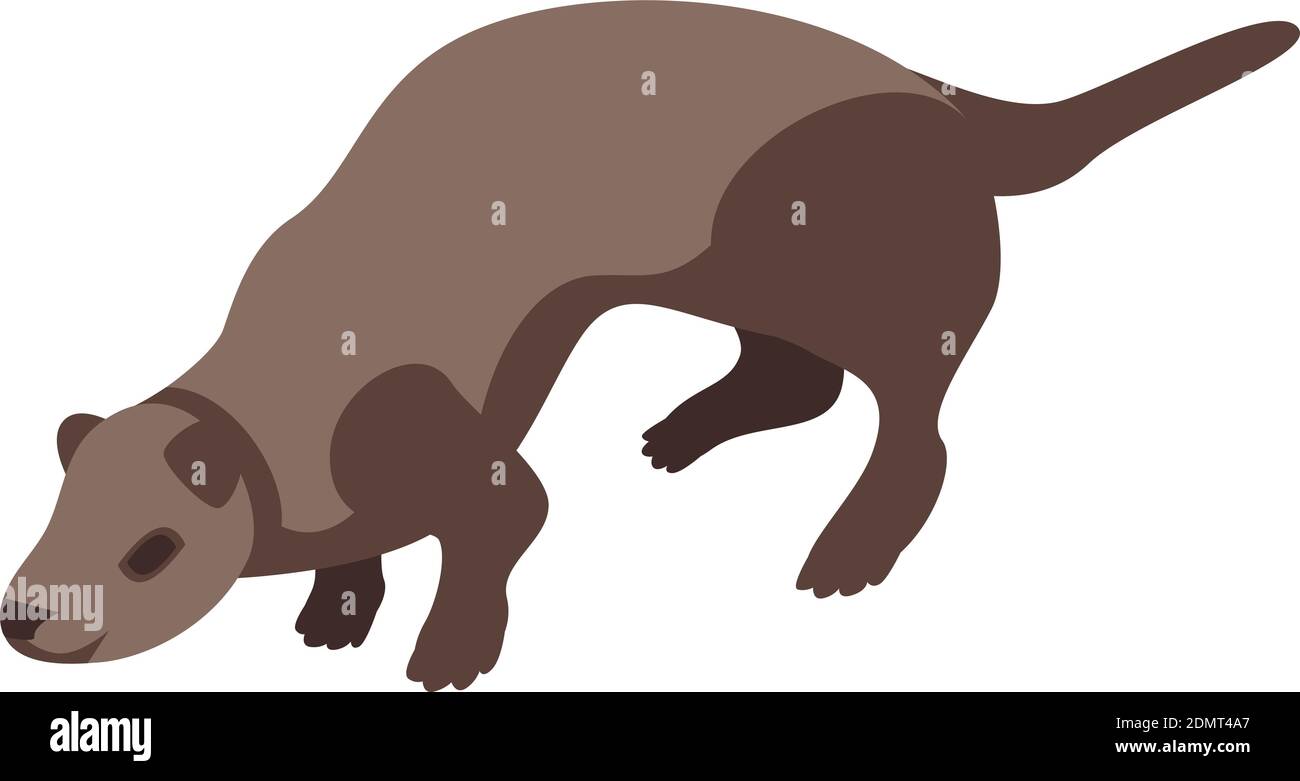 Wild mink icon. Isometric of wild mink vector icon for web design ...