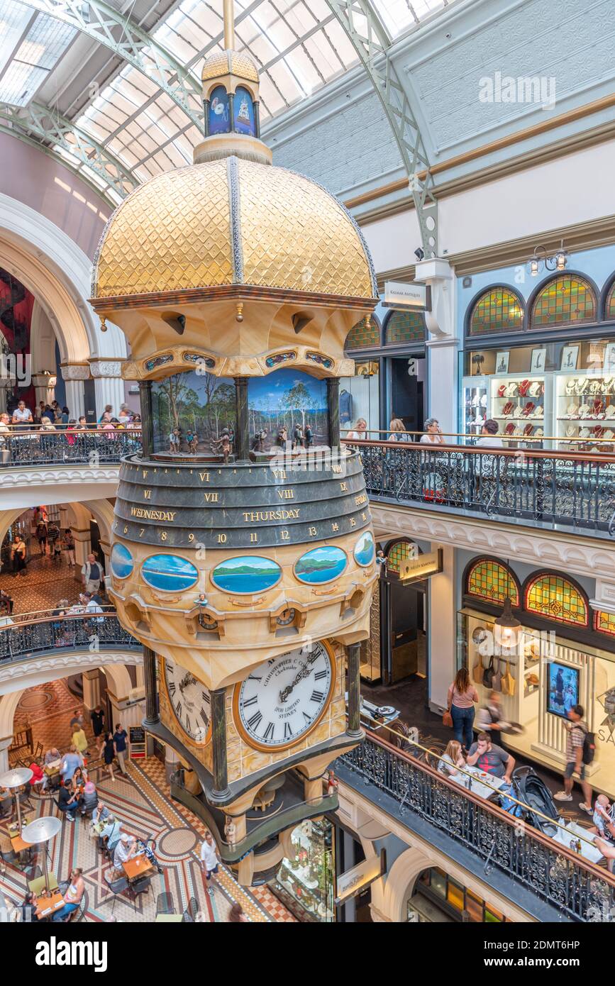 SYDNEY, AUSTRALIA, DECEMBER 30, 2019: Shopping gallery inside of Queen ...