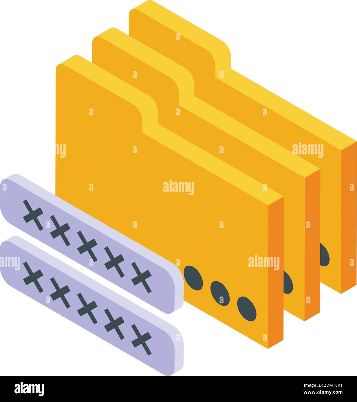 Folders password icon. Isometric of folders password vector icon for ...