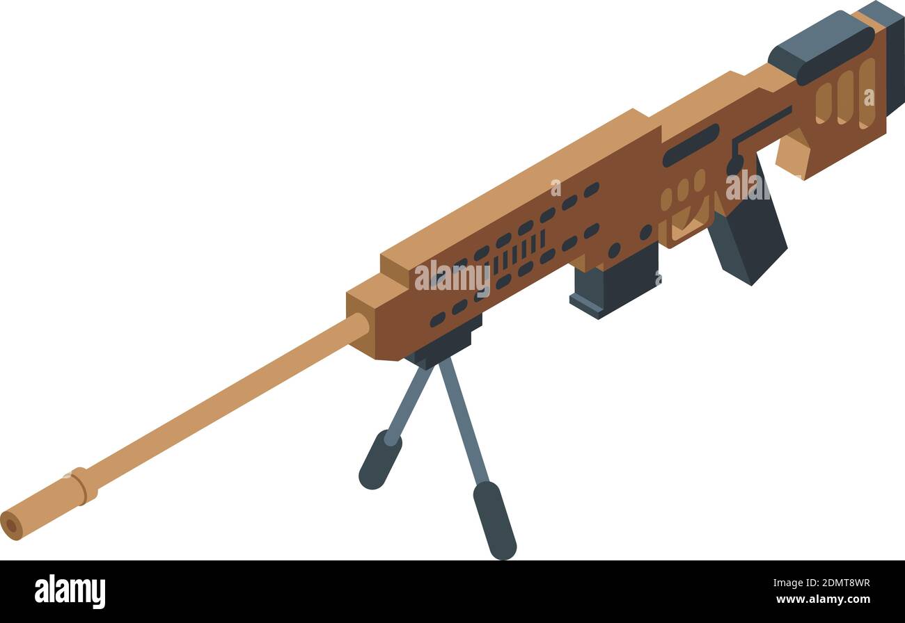 Rifle icon. Isometric of rifle vector icon for web design isolated on ...