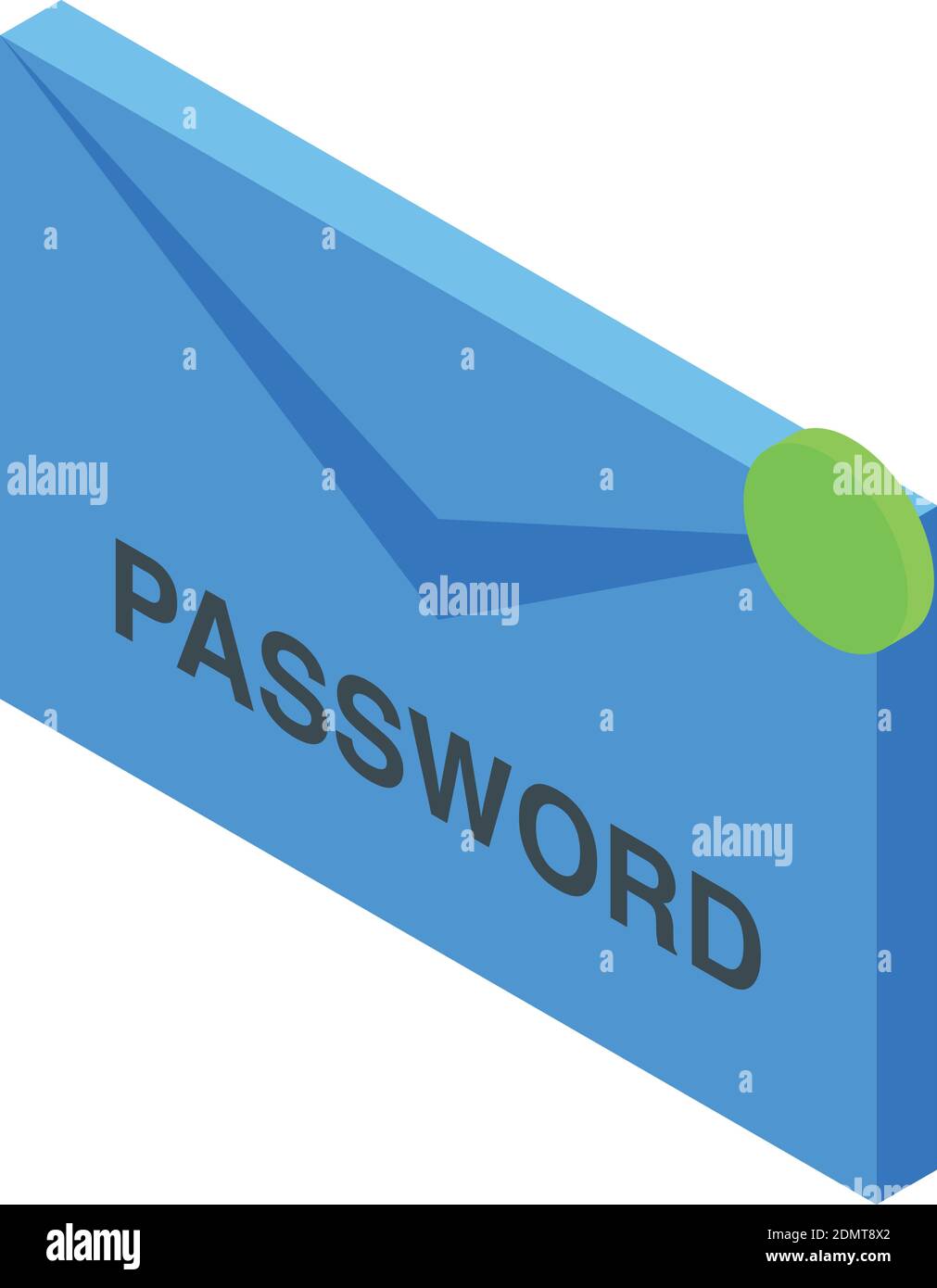 Envelope password icon. Isometric of envelope password vector icon for ...