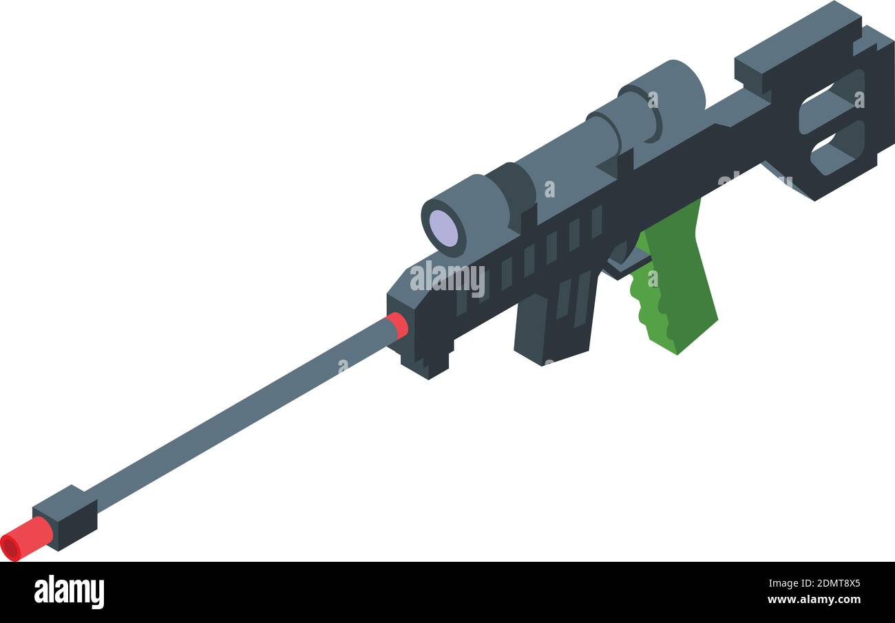 Hunter rifle icon. Isometric of hunter rifle vector icon for web design ...