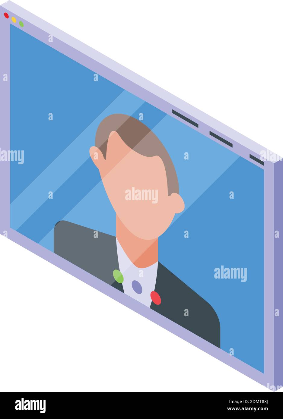 Screen meeting icon. Isometric of screen meeting vector icon for web ...