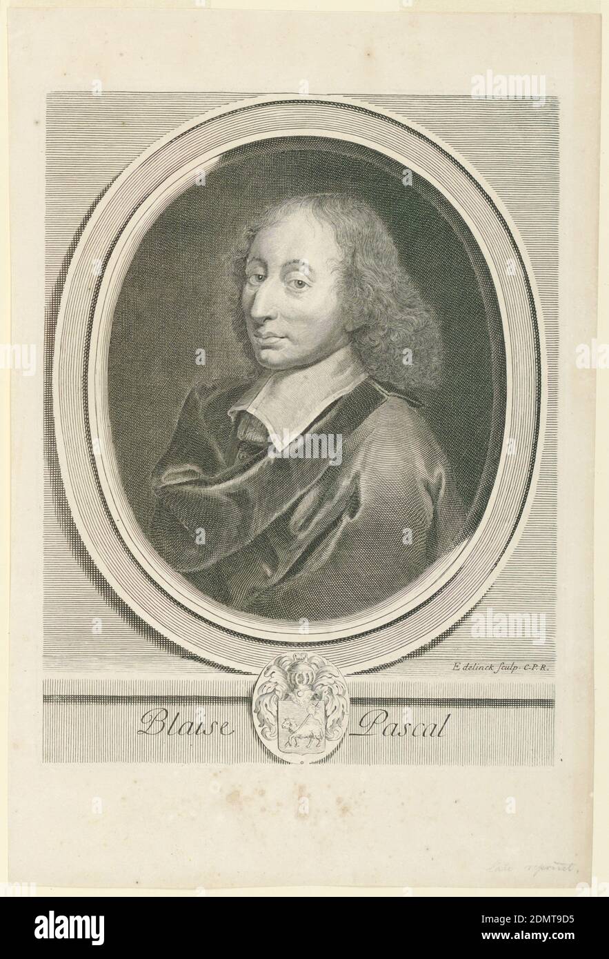 Portrait of Blaise Pascal (1623-1662), Gerard Edelinck, Flemish, active ...