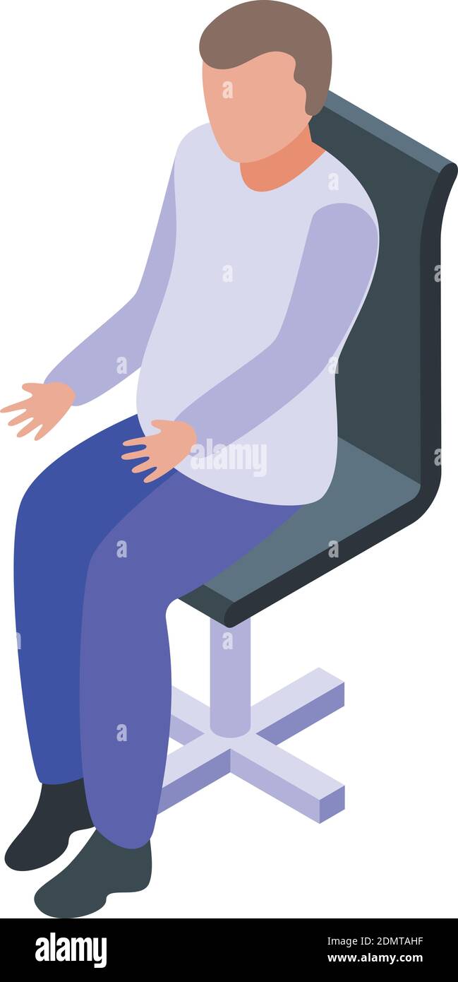 Man on meeting icon. Isometric of man on meeting vector icon for web ...