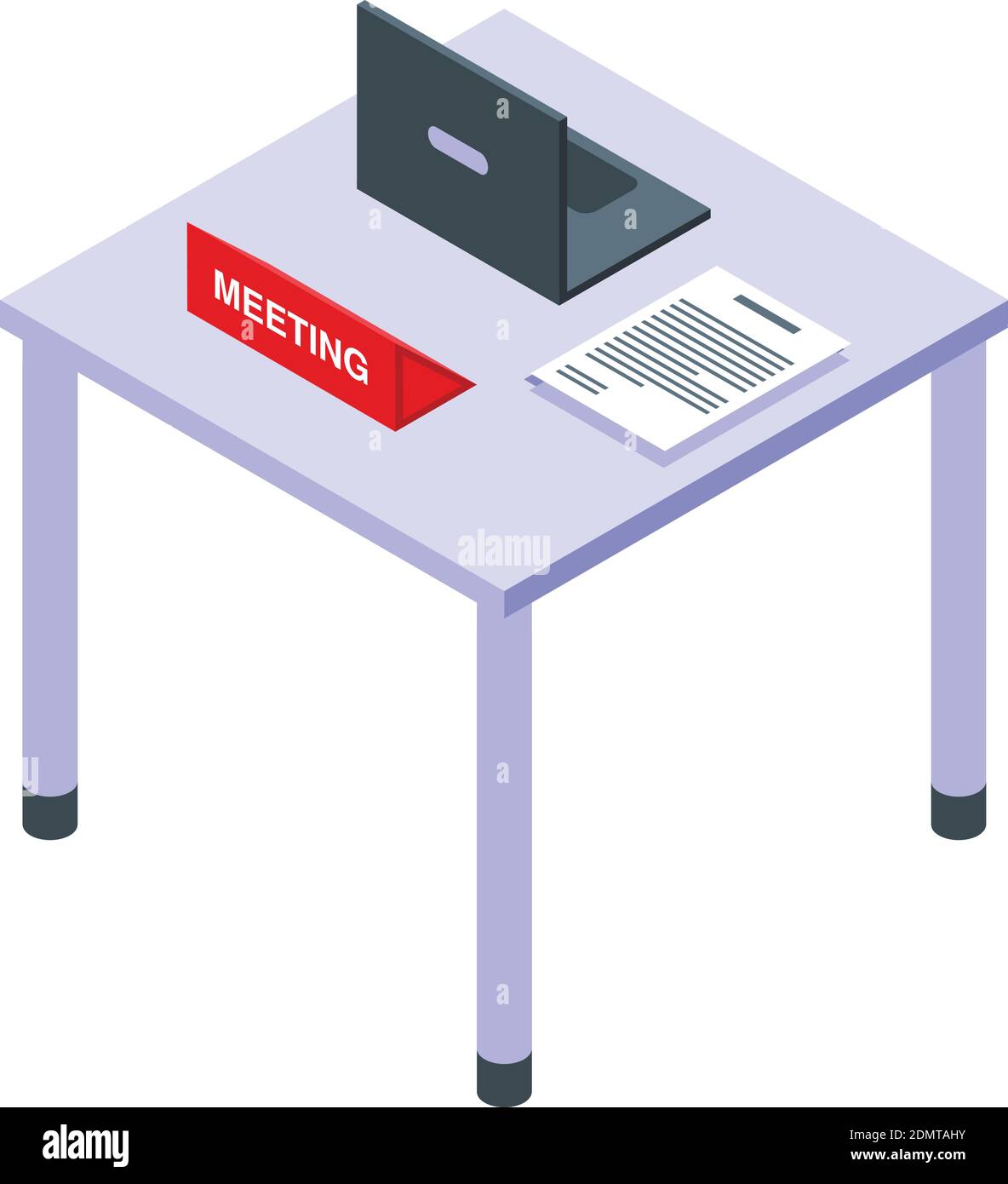 Table meeting icon. Isometric of table meeting vector icon for web ...