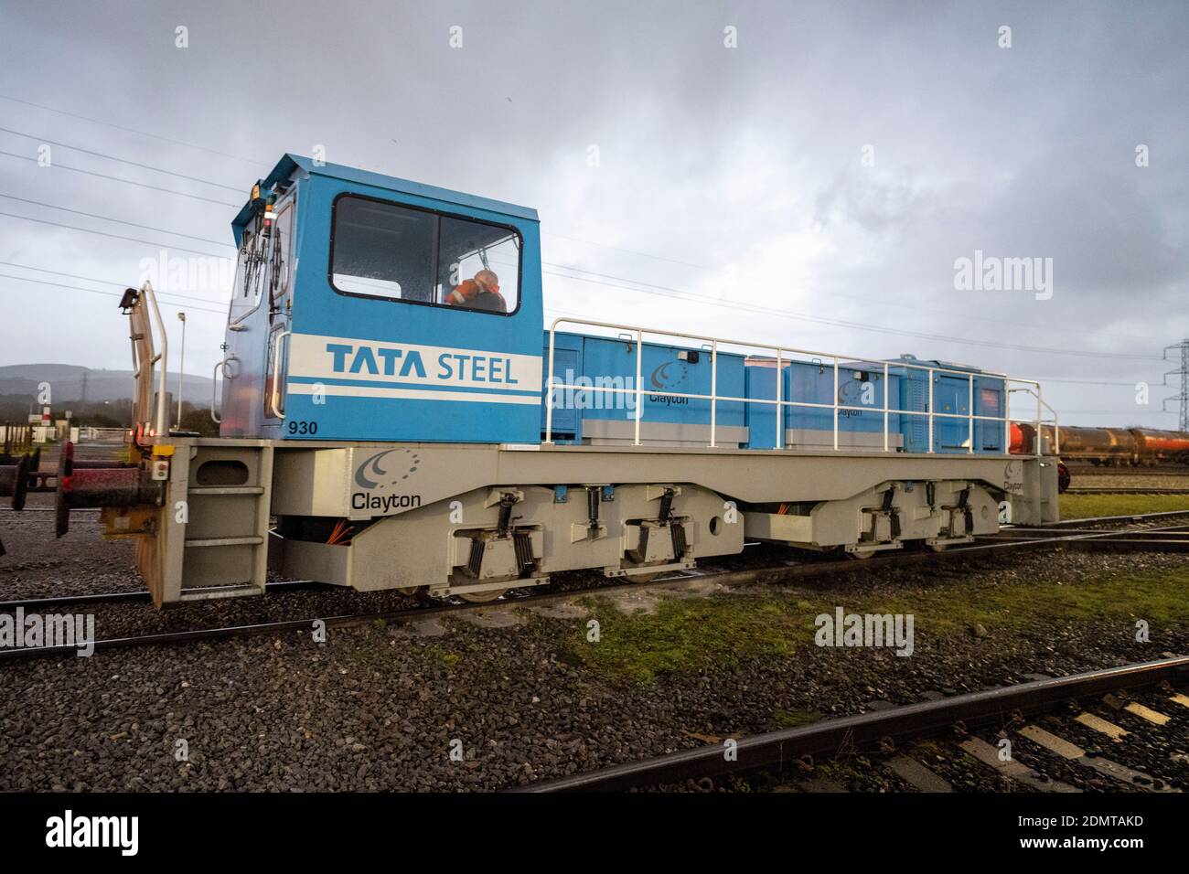 A Tata Steel train at the Tata steelworks in Port Talbot in Cardiff ...