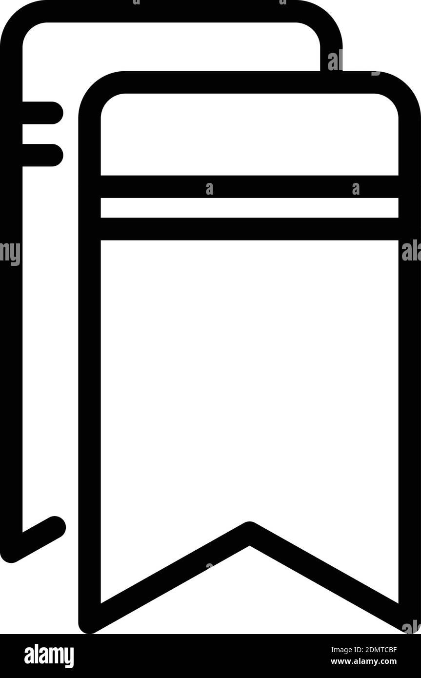 Carton bookmark icon. Outline carton bookmark vector icon for web ...