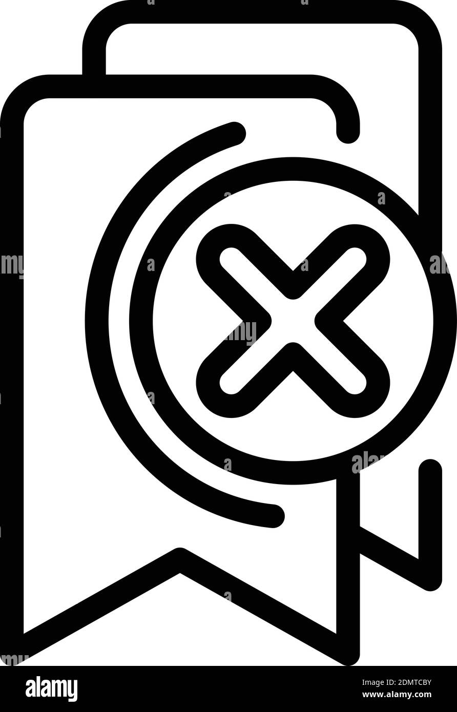 Digital bookmark icon. Outline digital bookmark vector icon for web ...