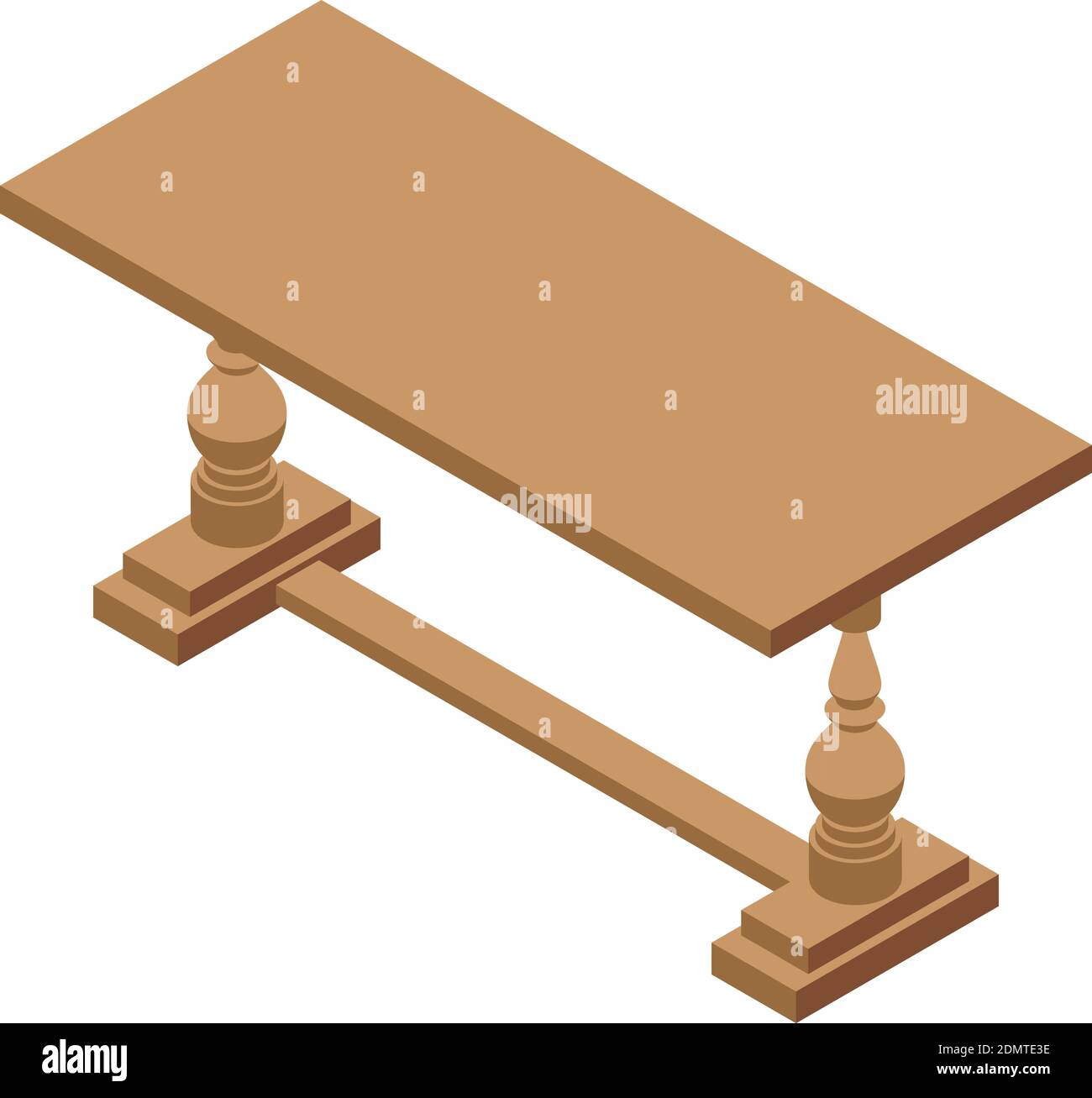 Kitchen table icon. Isometric of kitchen table vector icon for web ...