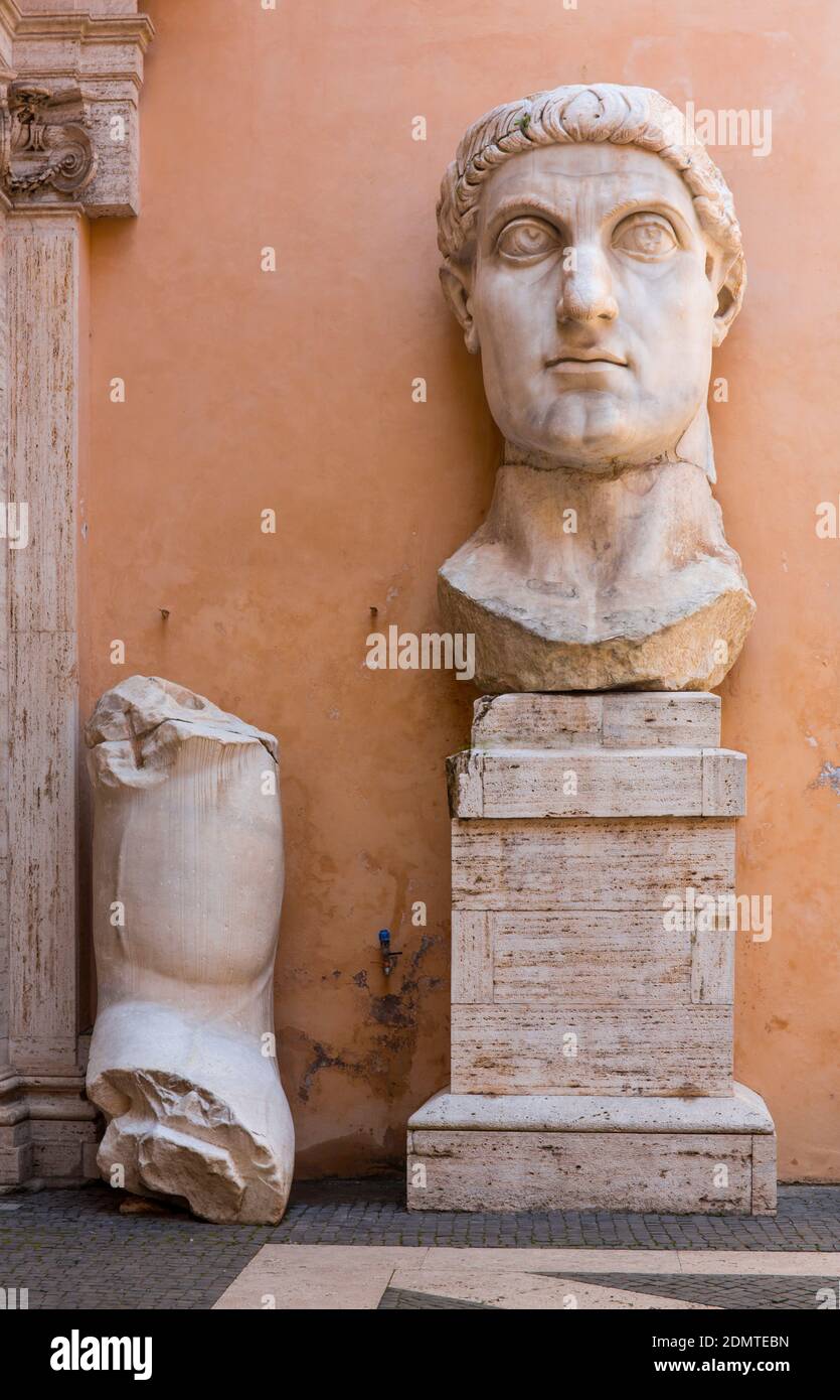 Constantine Sculpture, Patio of Palazzo dei Conservatori, Capitolini ...