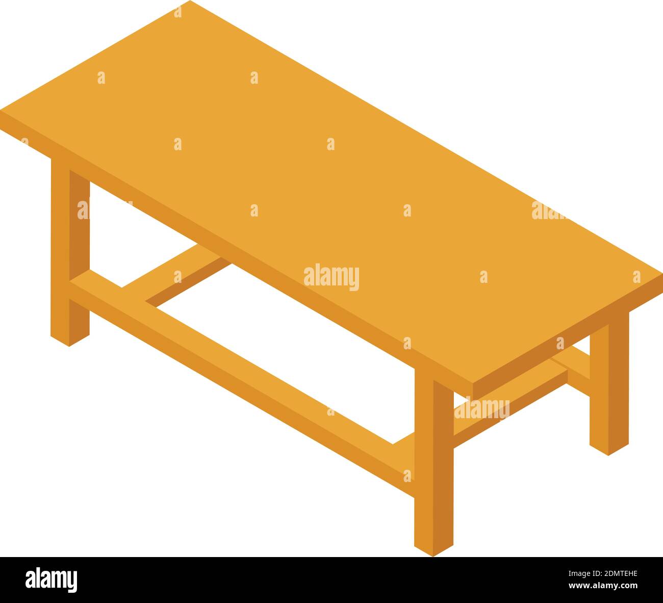 Wooden table icon. Isometric of wooden table vector icon for web design ...