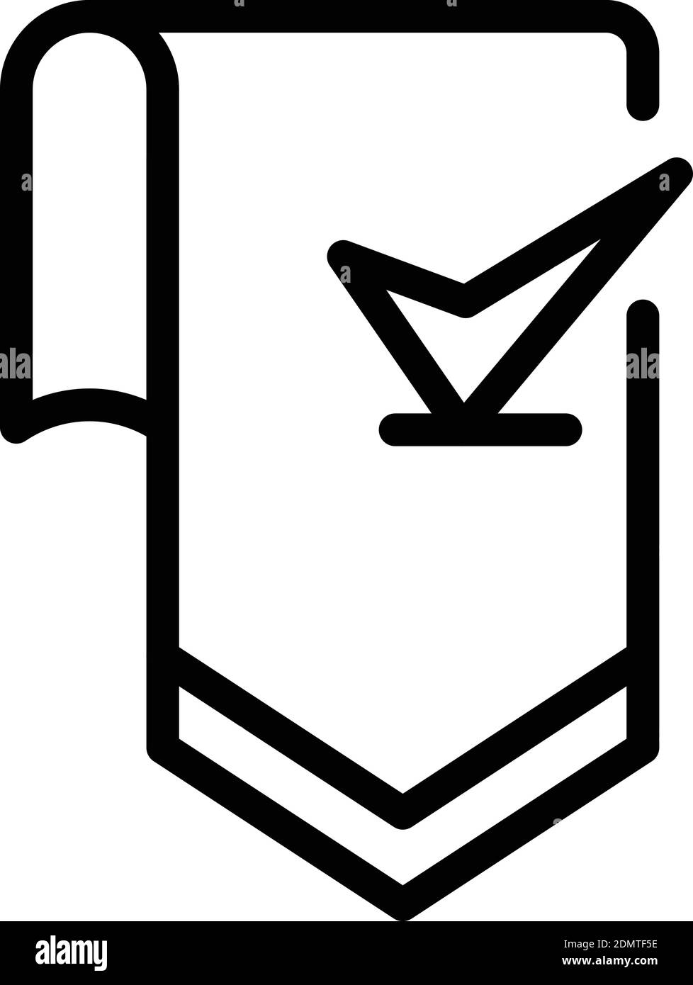 Bookmark icon. Outline bookmark vector icon for web design isolated on ...