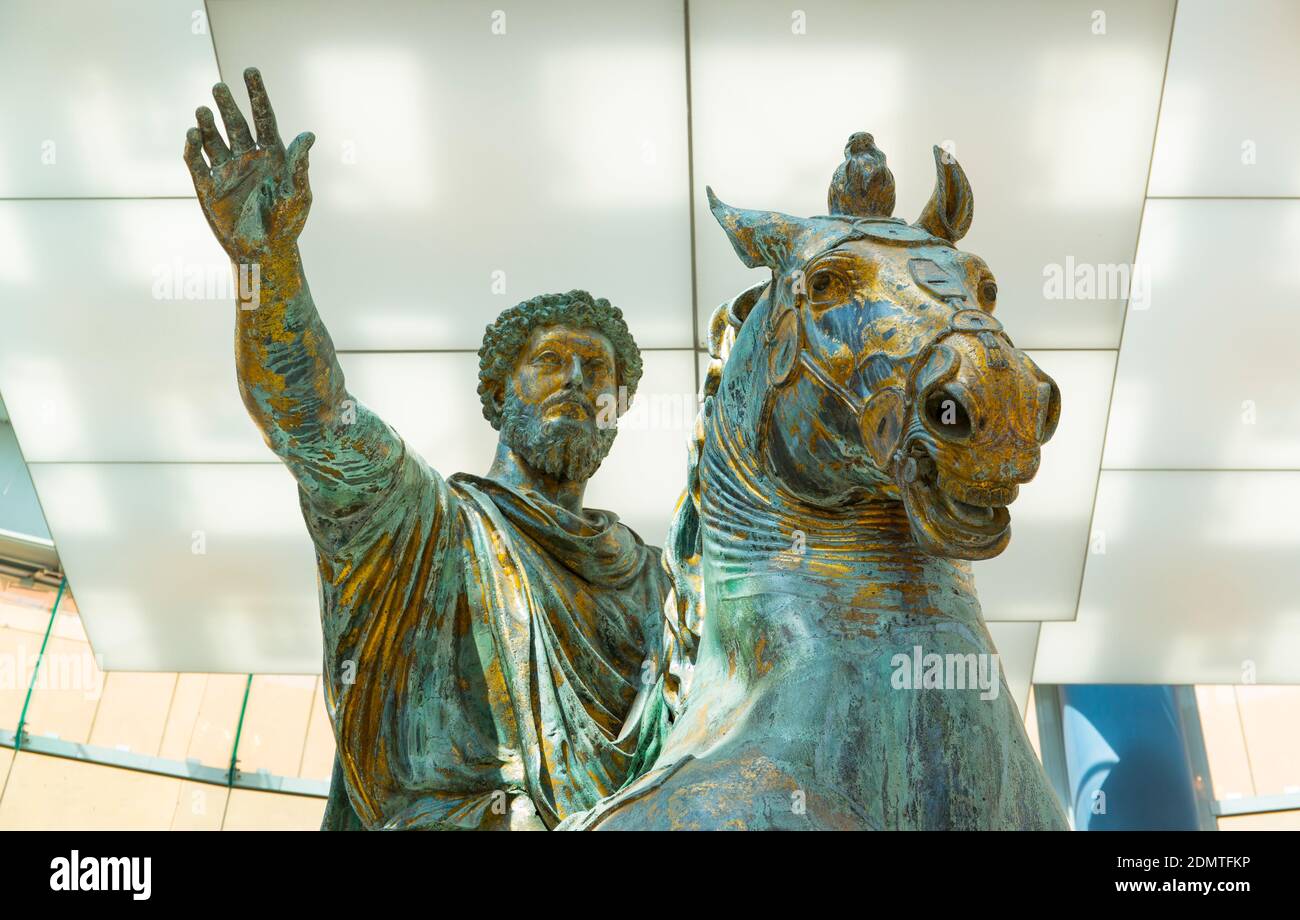 Marcus Aurelius Statue, Capitolini Museums, Rome, Italy, Europe Stock ...