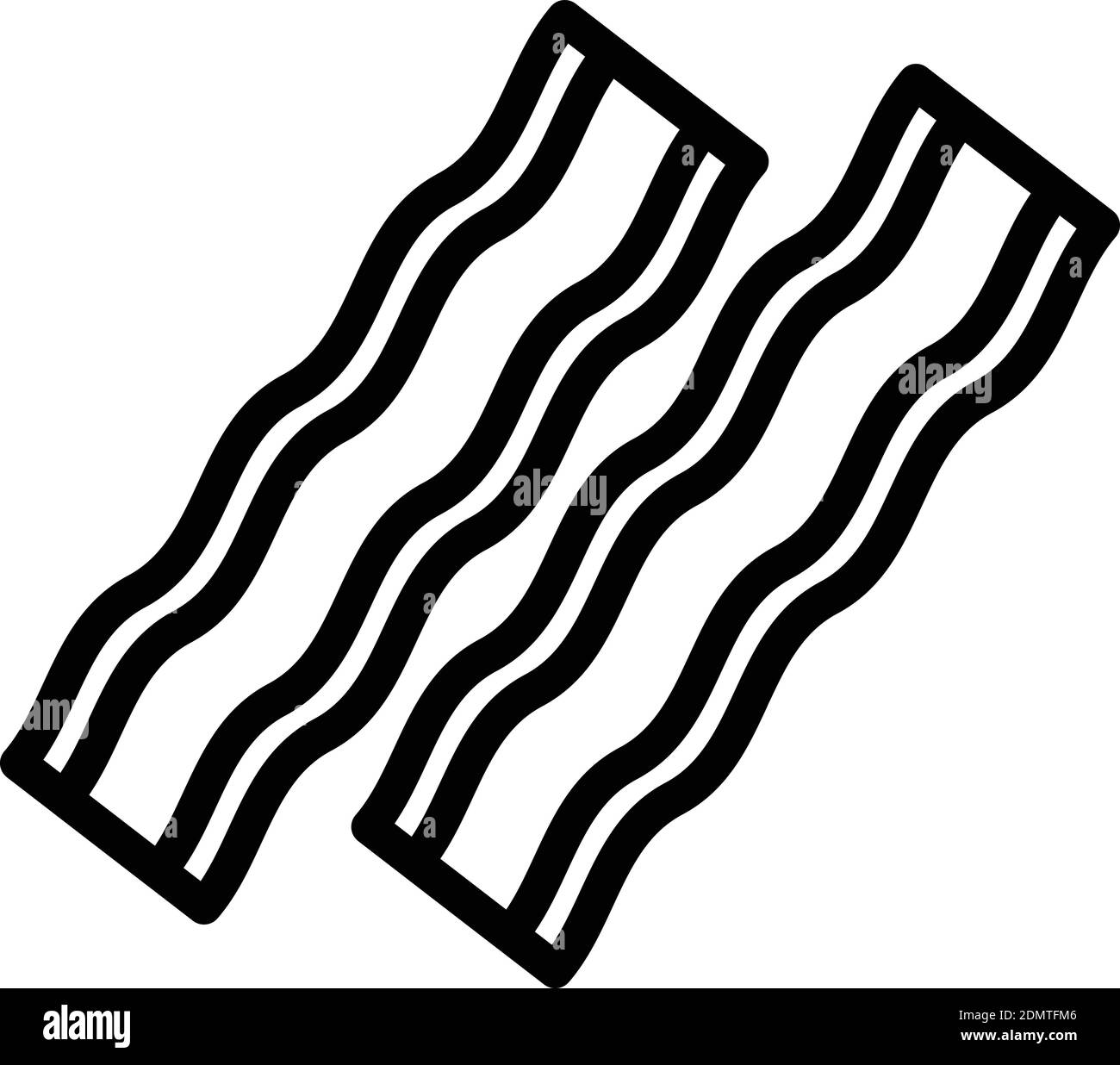 Bacon meet icon. Outline bacon meet vector icon for web design isolated ...