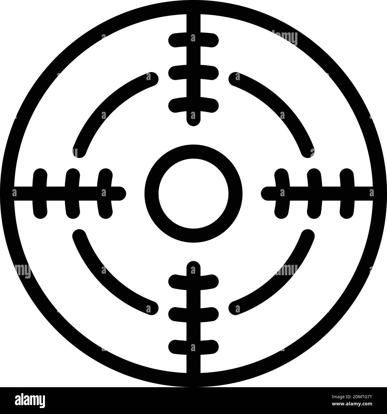 Focus objective icon. Outline focus objective vector icon for web ...