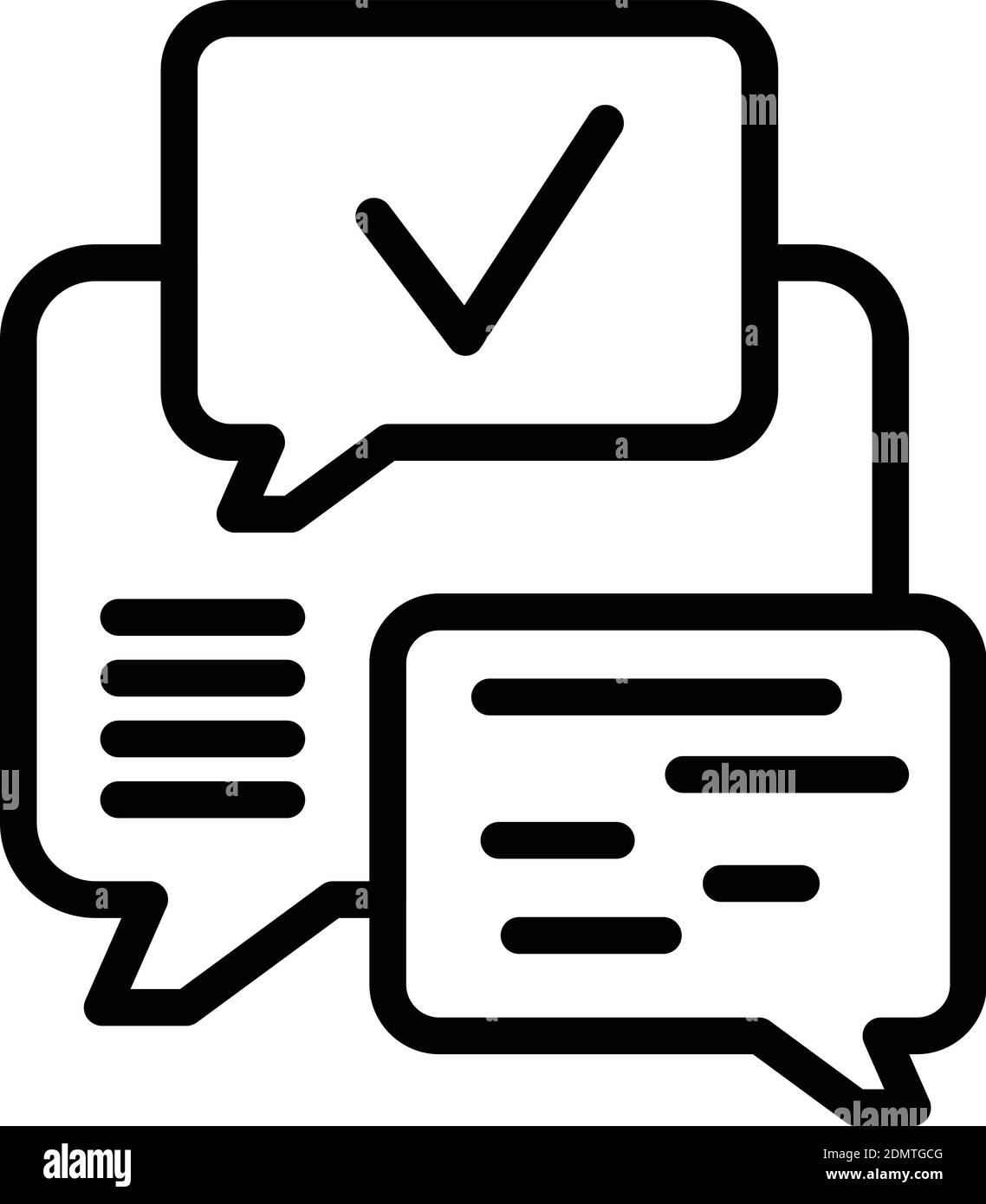 School group chat icon. Outline school group chat vector icon for web ...