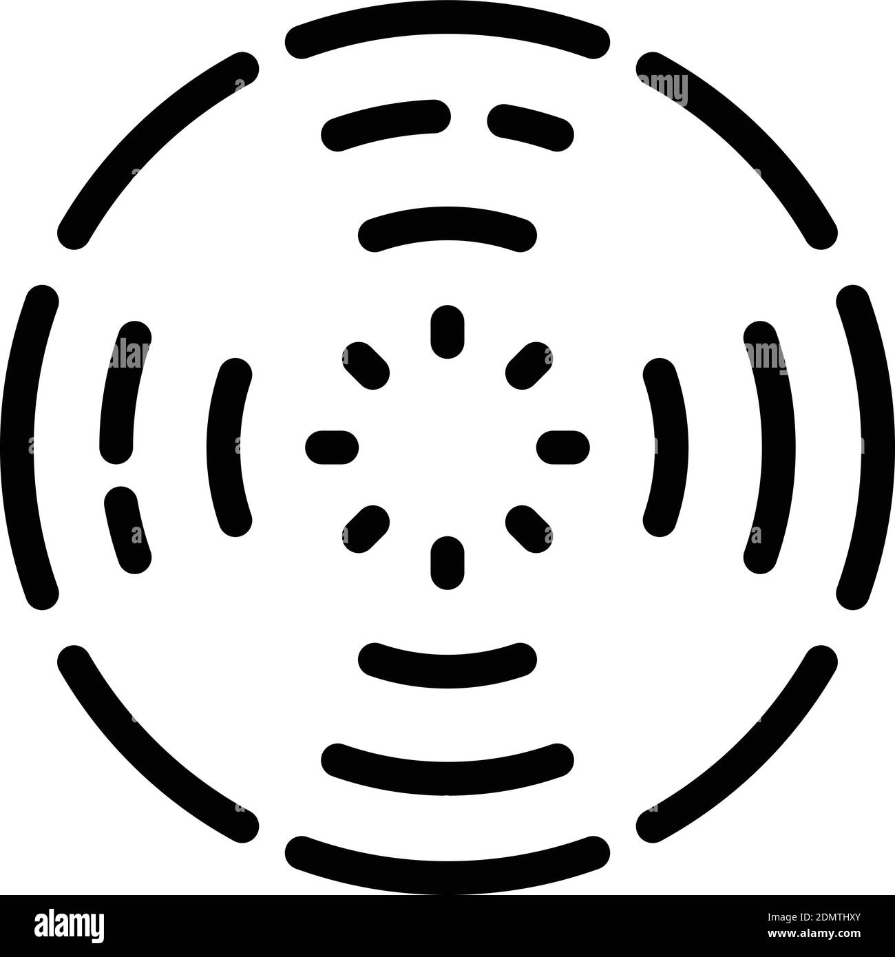 Round focus icon. Outline round focus vector icon for web design ...