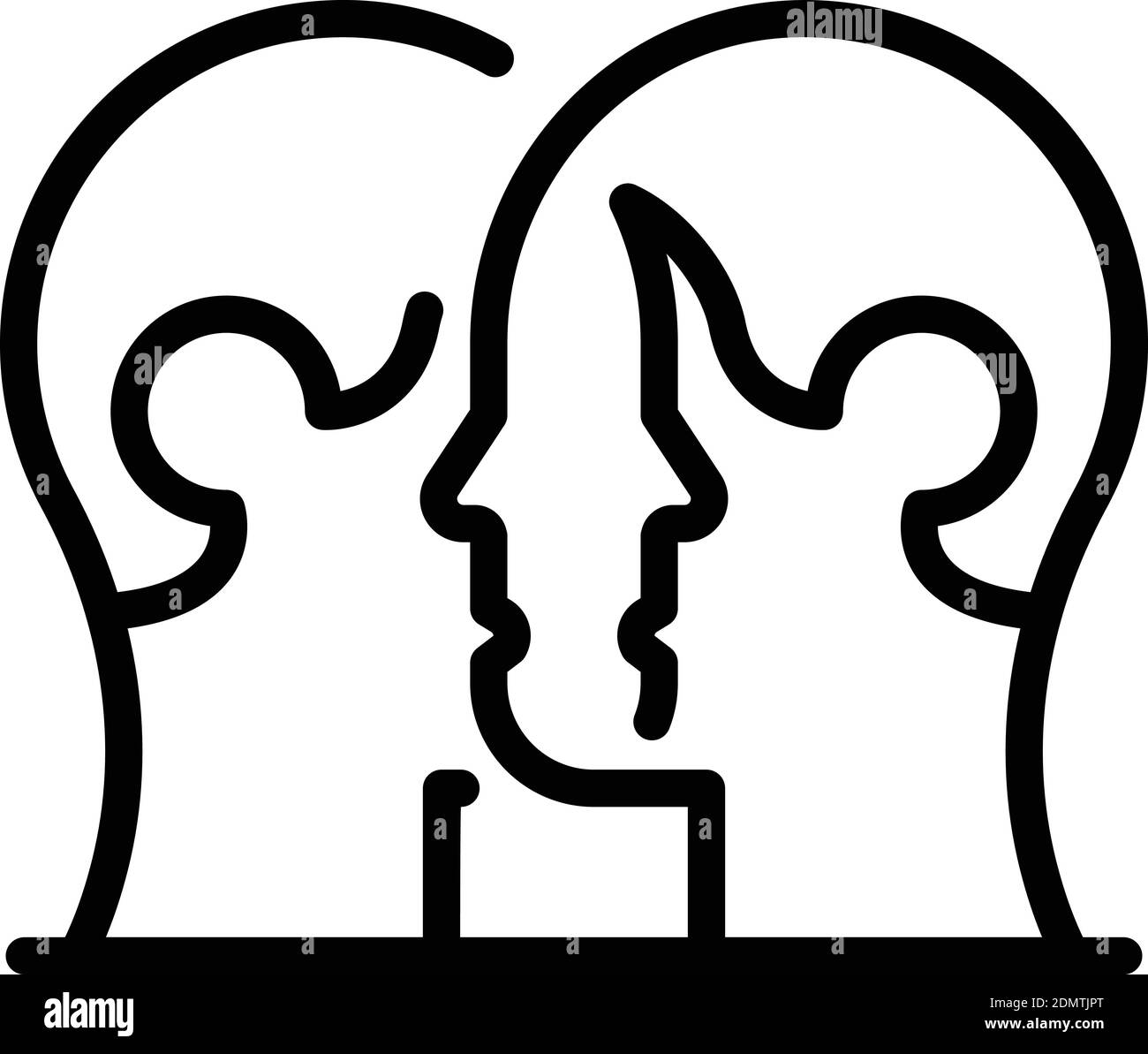 Interaction discussion icon. Outline interaction discussion vector icon ...