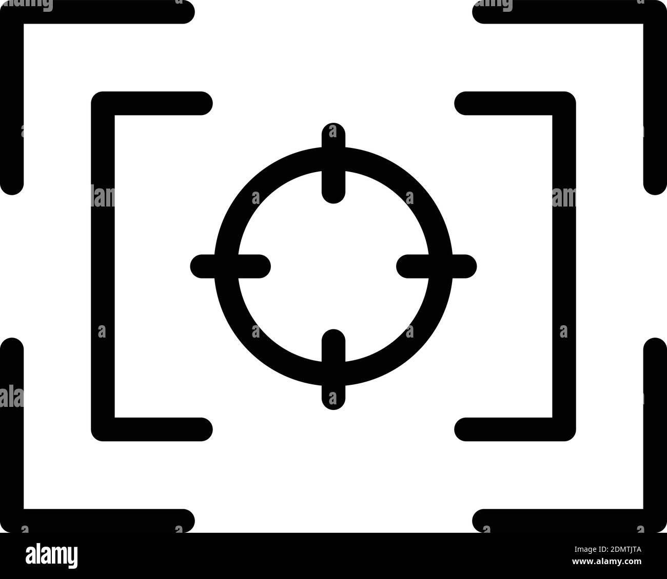 Center focus icon. Outline center focus vector icon for web design ...