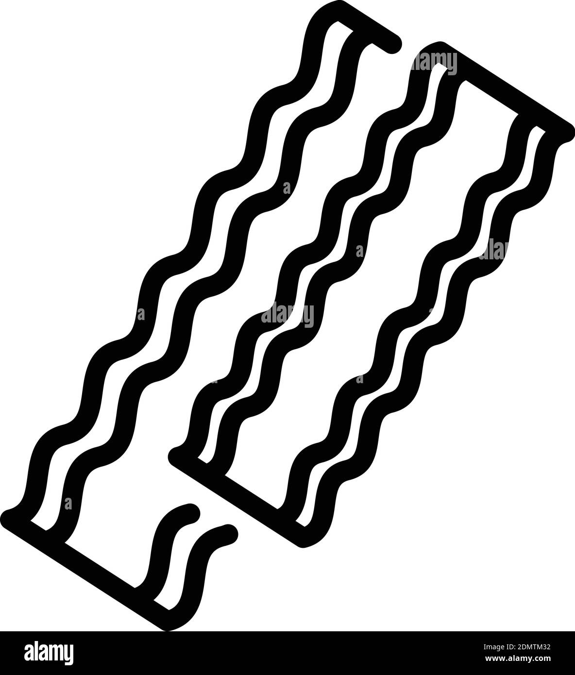 Bacon raw icon. Outline bacon raw vector icon for web design isolated ...