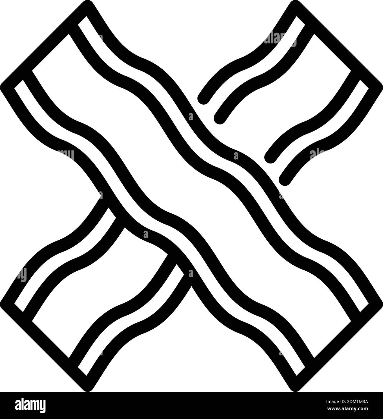 Bacon menu icon. Outline bacon menu vector icon for web design isolated ...