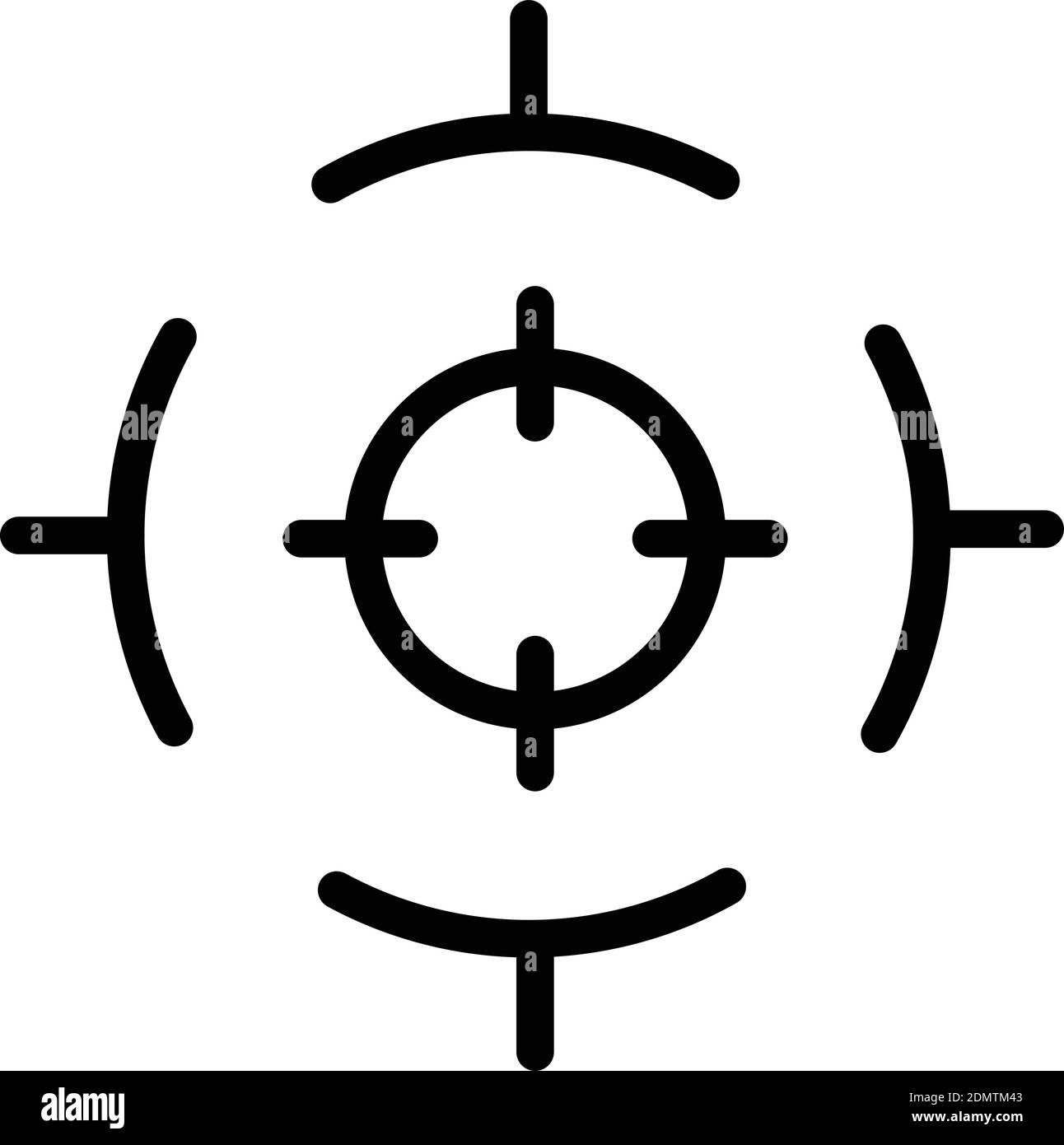 Focus mode icon. Outline focus mode vector icon for web design isolated ...