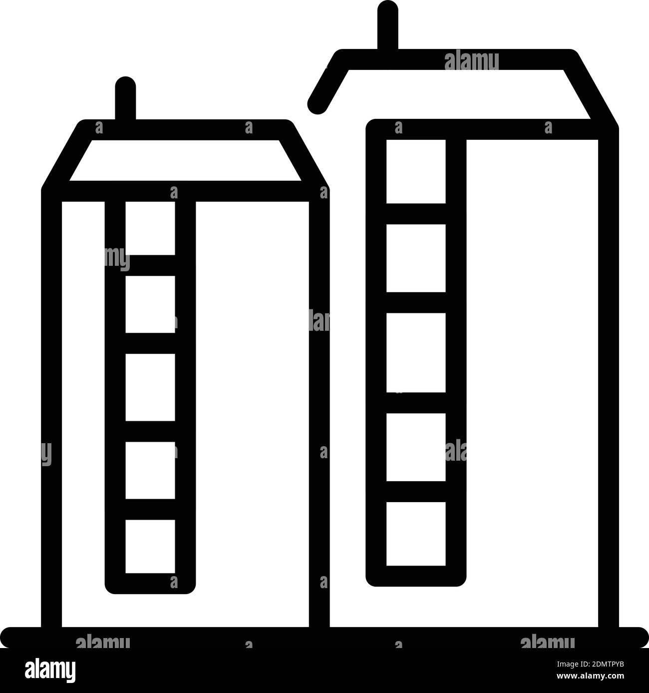 Oil terminal icon. Outline oil terminal vector icon for web design ...