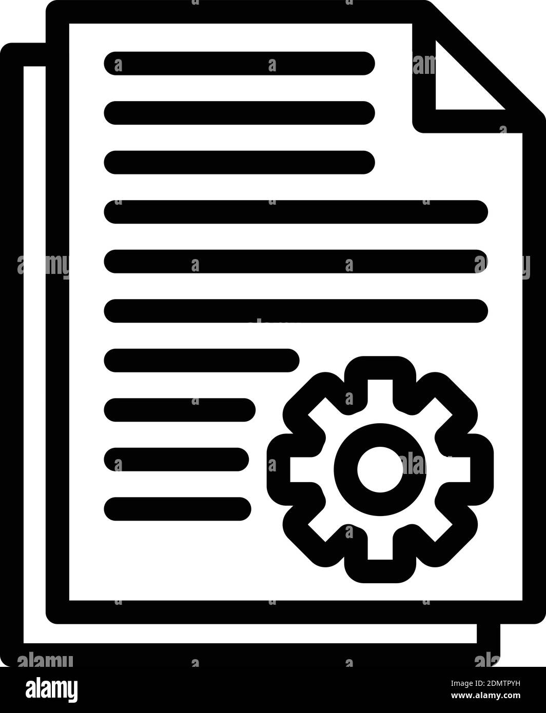 Control document icon. Outline control document vector icon for web ...