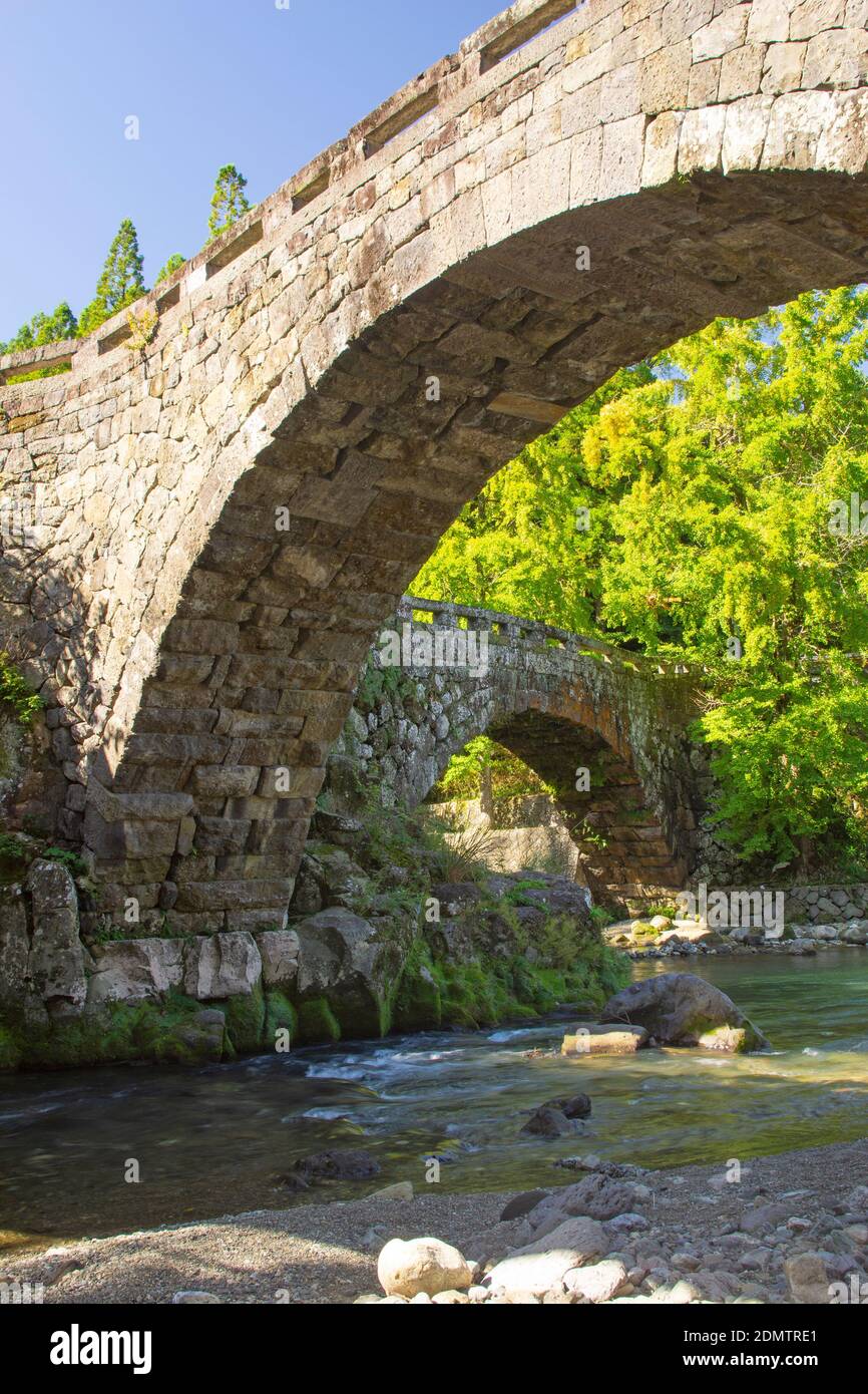 Futamata Bridge in Misato Town, Kumamoto Prefecture, Japan Stock Photo ...
