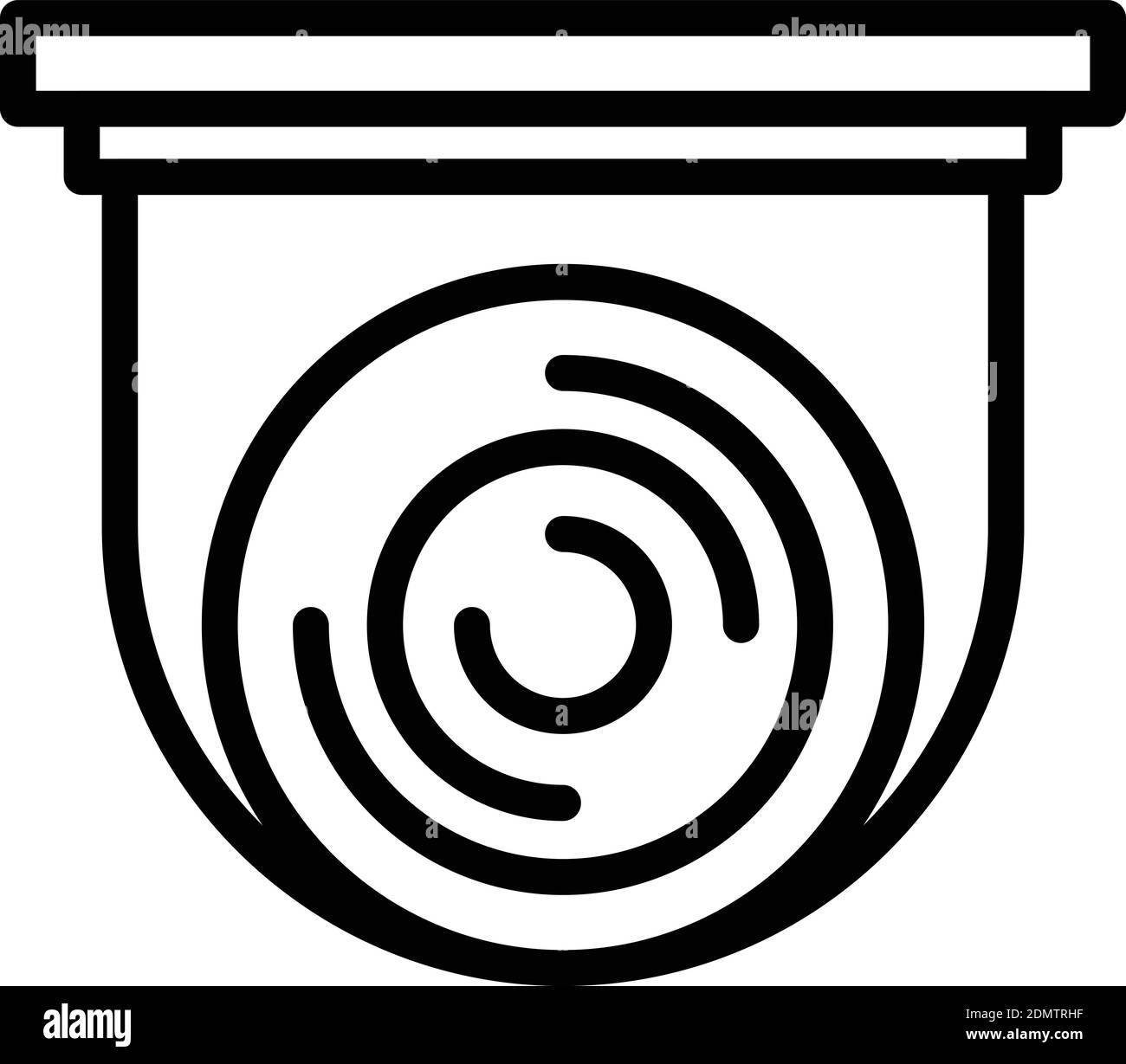 Secured control camera icon. Outline secured control camera vector icon ...