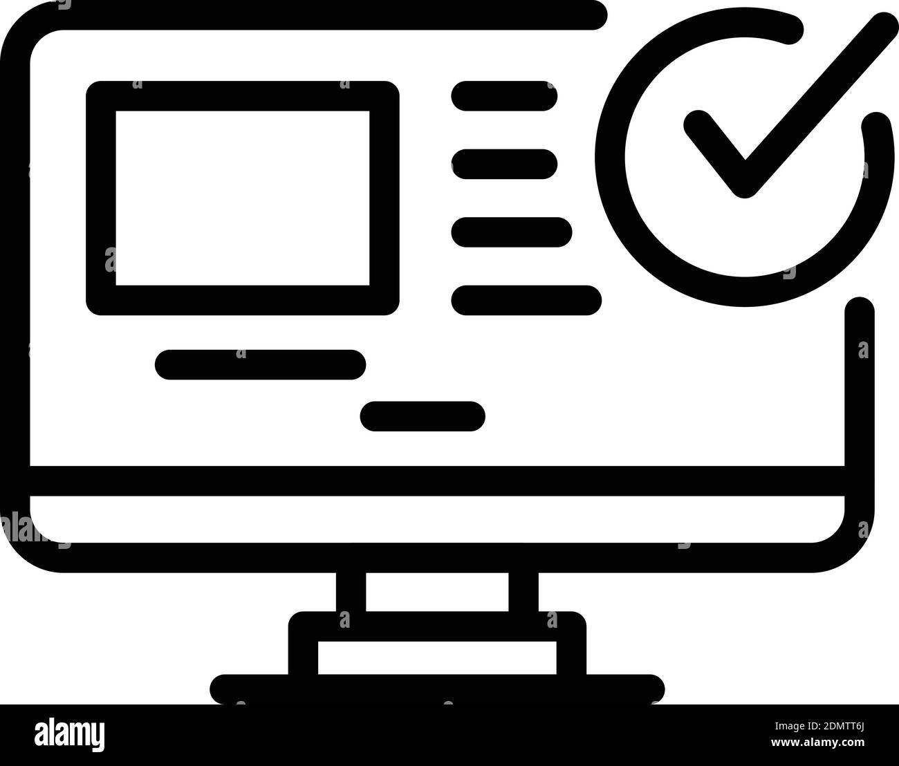 Pc control icon. Outline pc control vector icon for web design isolated ...