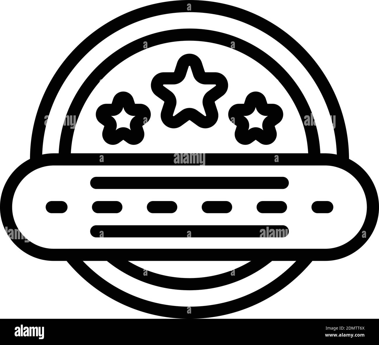 Control emblem icon. Outline control emblem vector icon for web design ...