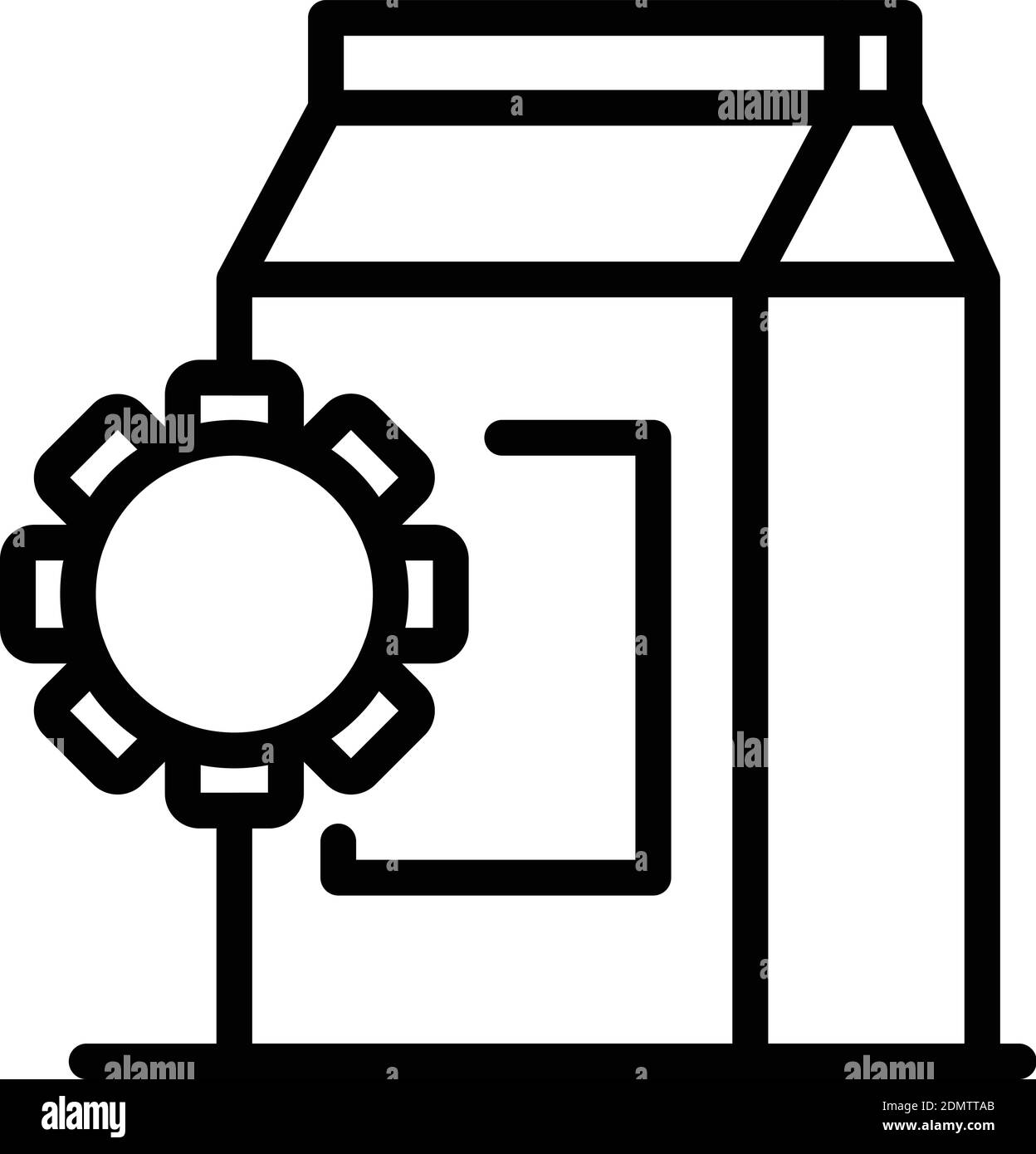 Tetra pack control icon. Outline tetra pack control vector icon for web ...