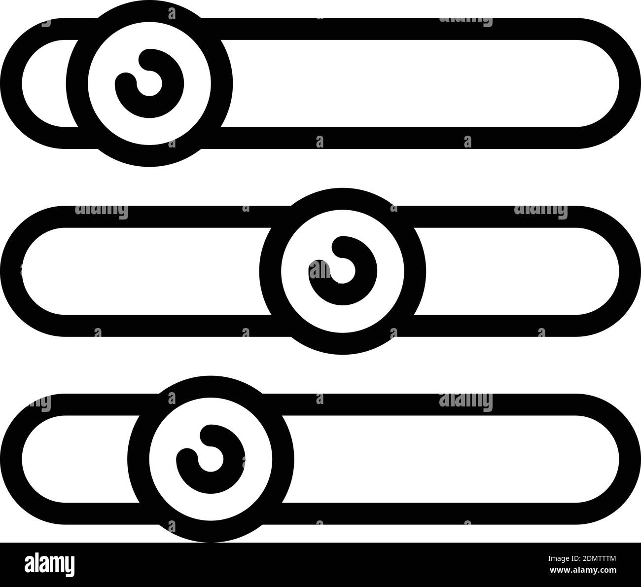 Control buttons icon. Outline control buttons vector icon for web ...