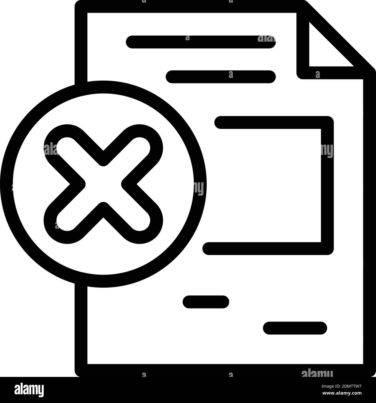 Control rejected icon. Outline control rejected vector icon for web ...