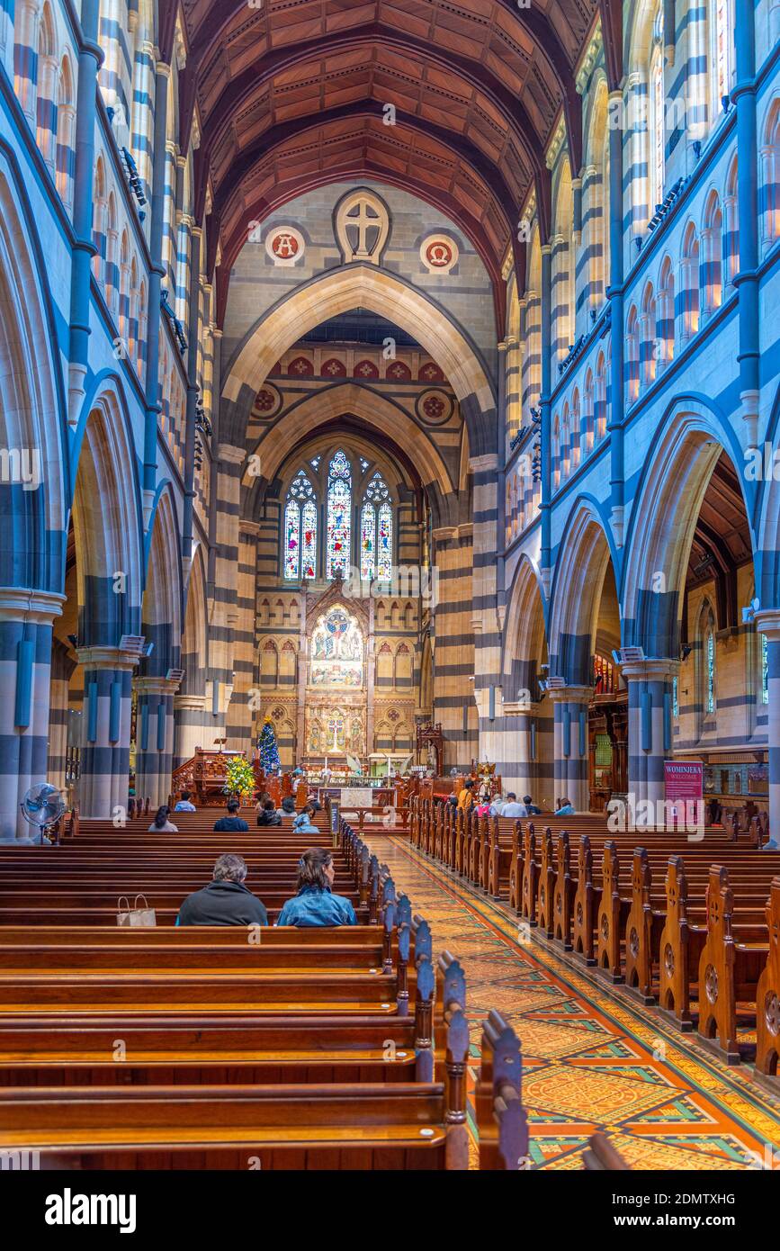 MELBOURNE, AUSTRALIA, DECEMBER 31, 2019: Interior of Saint Paul ...