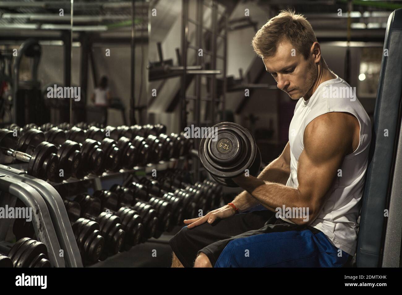 Sweaty Guy Working Out